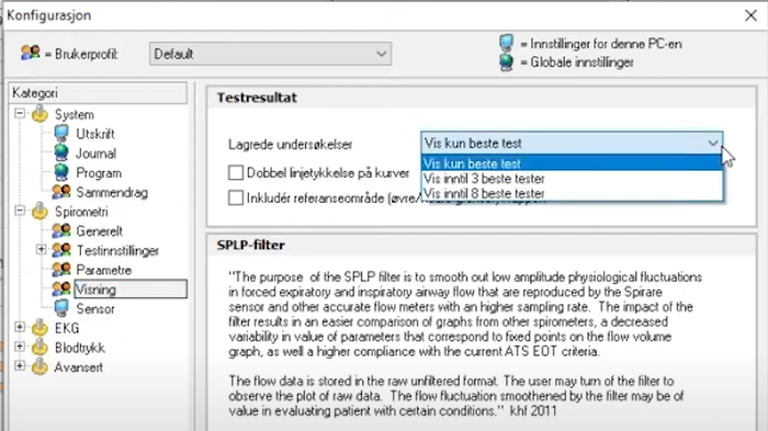 Spirare spirometri - best på PC-basert spirometri - Spirare